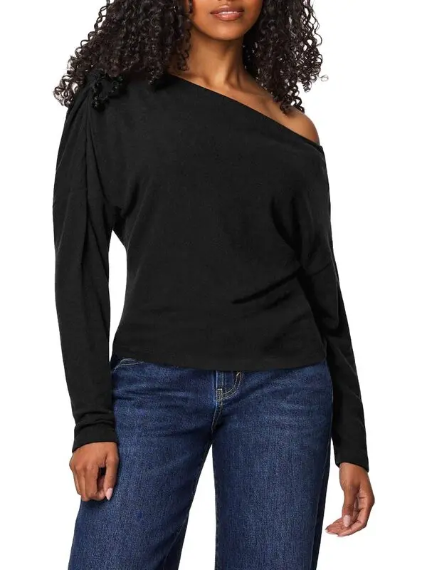 Habitual Colby Off-the-shoulder Knit Top - Jet Black