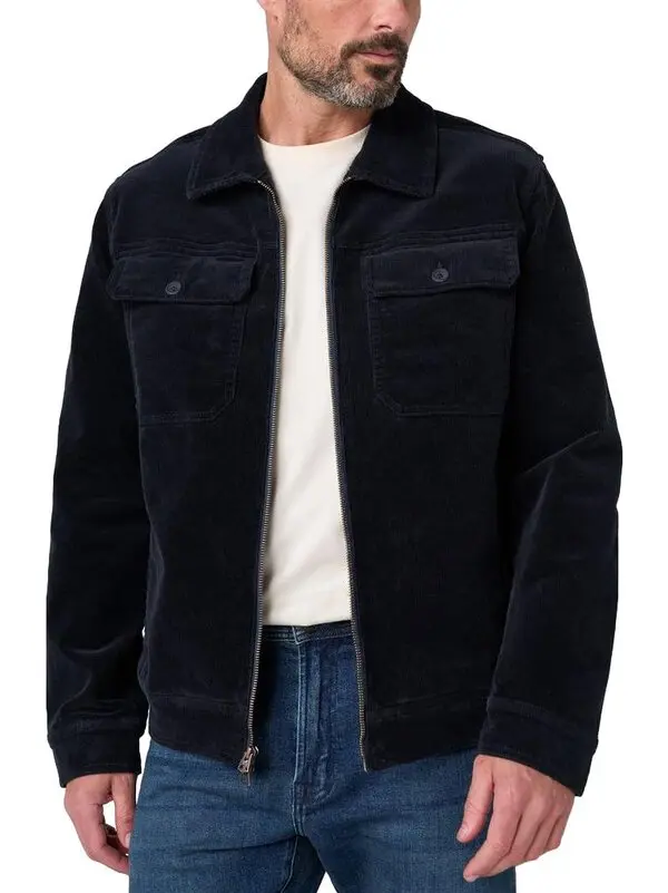 LIVERPOOL Two-way Zip Corduroy Jacket - Dark Navy