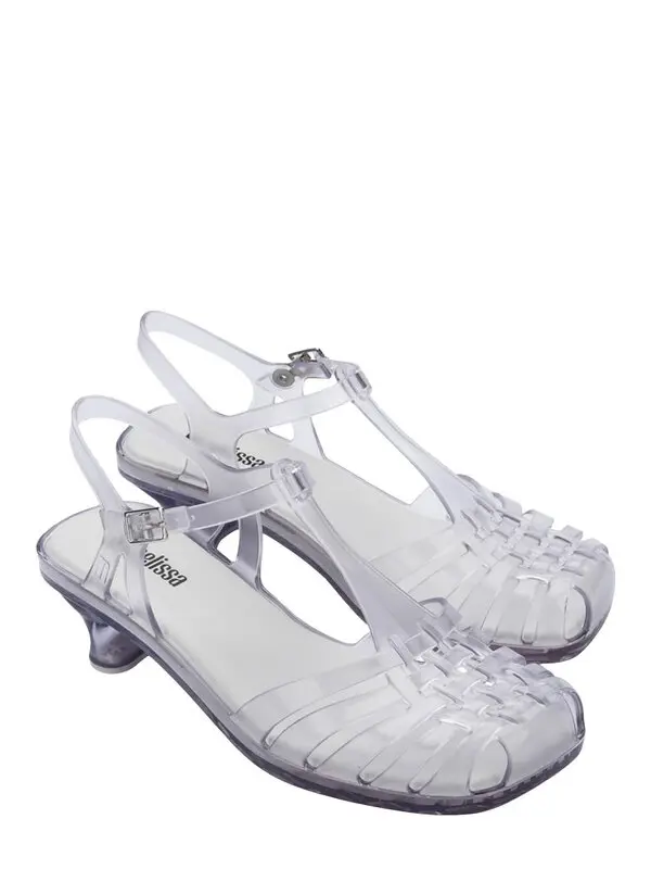 Melissa Vixen Slingback Kitten Heel Sandal - Clear
