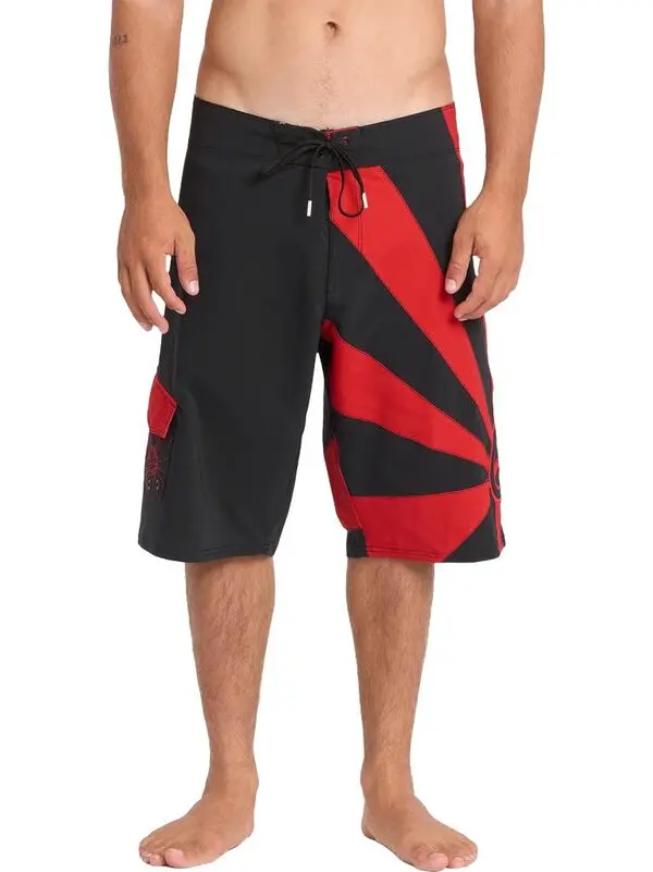 BILLABONG Rising Sun Pro Board Shorts - Black/red
