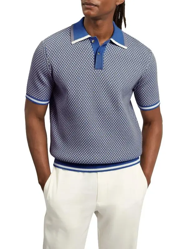 Ted Baker London Breame Knit Polo - Blue
