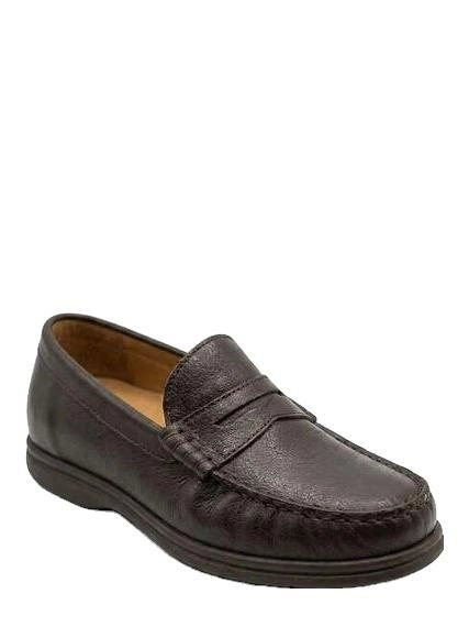 MENINA STEP Nora Loafer, Premium Top Leather, Handcrafted In Spain - Chocolate