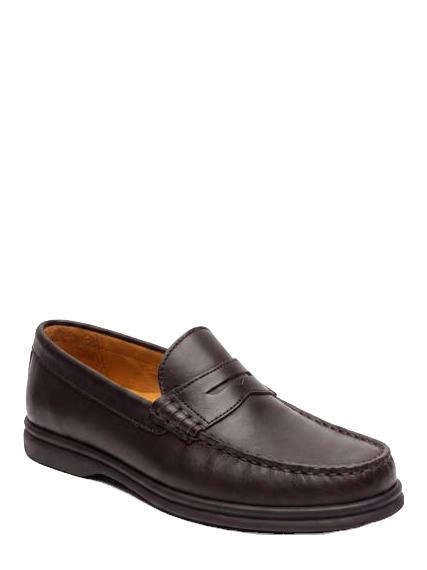 MENINA STEP Nora Loafer, Premium Top Leather, Handcrafted In Spain - Chocolate