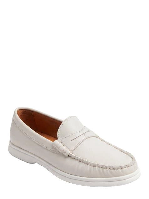 MENINA STEP Nora Loafer, Premium Top Leather, Handcrafted In Spain - Ivory