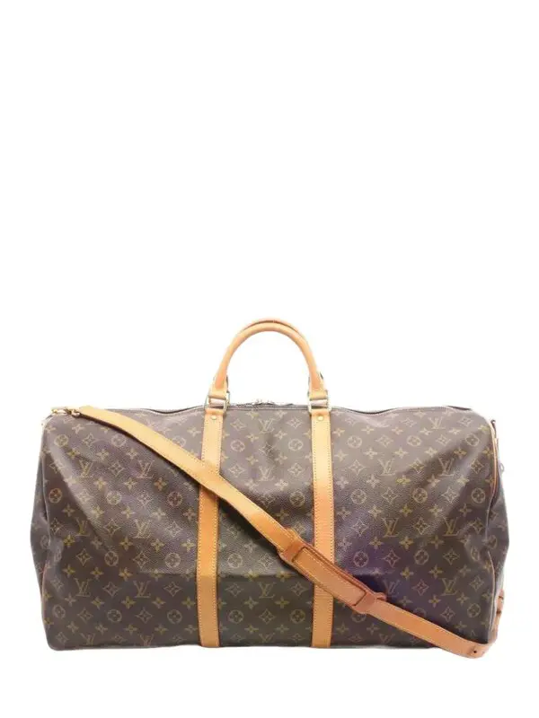 LOUIS VUITTON 1997 Keepall Bandoulière 60 Monogram Canvas Bag - Brown