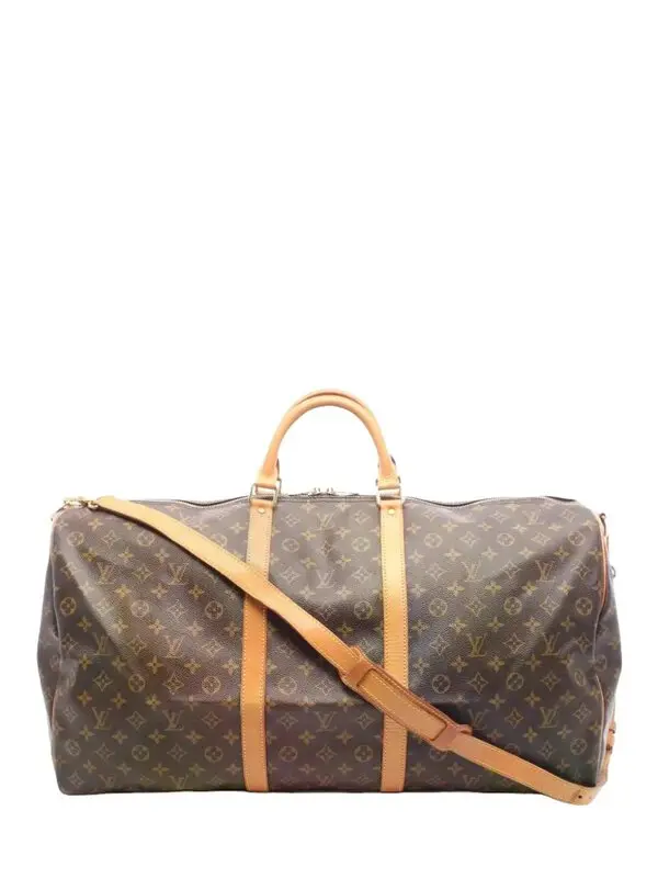 LOUIS VUITTON 1997 Keepall Bandoulière 60 Monogram Canvas Bag - Brown
