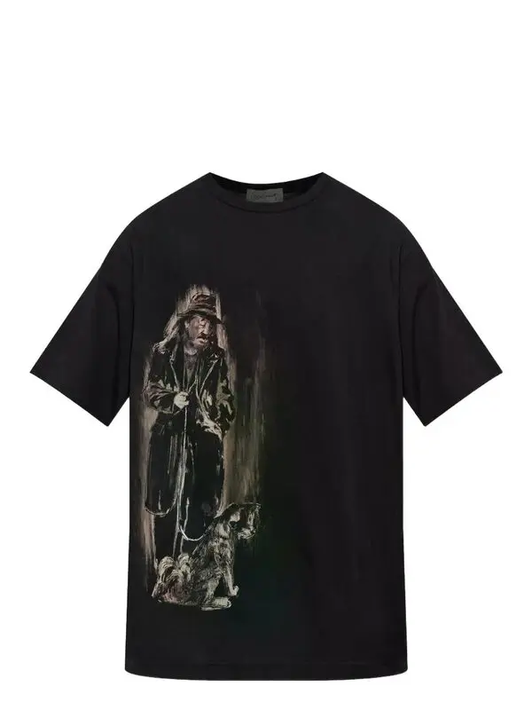 Yohji Yamamoto Graphic-print T-shirt - Black