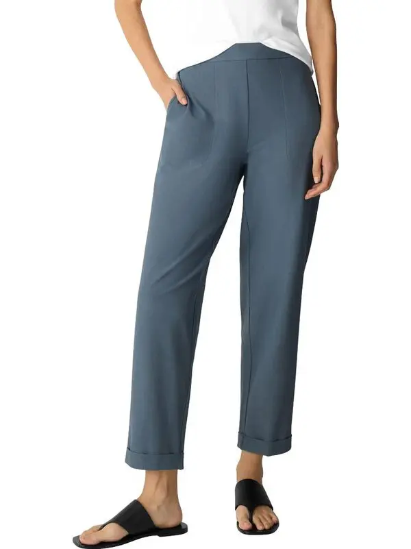 Eileen Fisher Ankle Tapered Pants With Cuff - Cold Spring