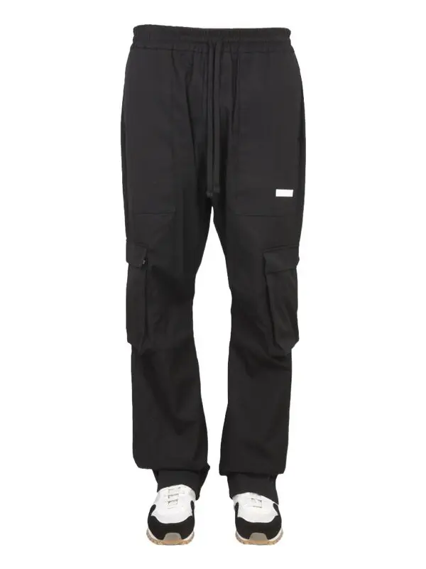 IH NOM UH NIT Elasticated Waistband Cargo Pants - Black