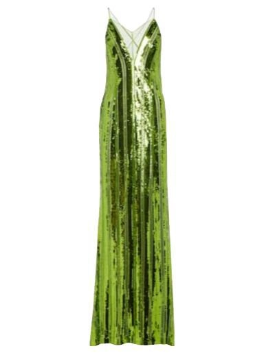 Galvan Kate Sequined Gown - Green