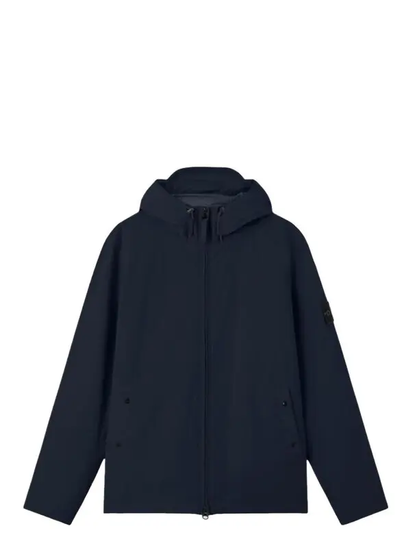 Stone Island Hooded Jacket With Wind- And Water-resistant Membrane - Navy Blue