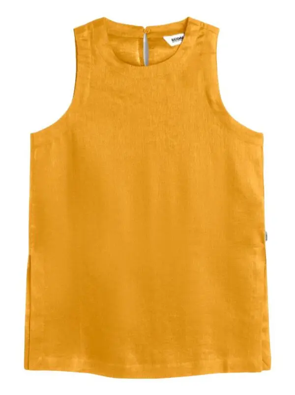 ECOALF Sia Sleeveless Side-slit Top - Orange