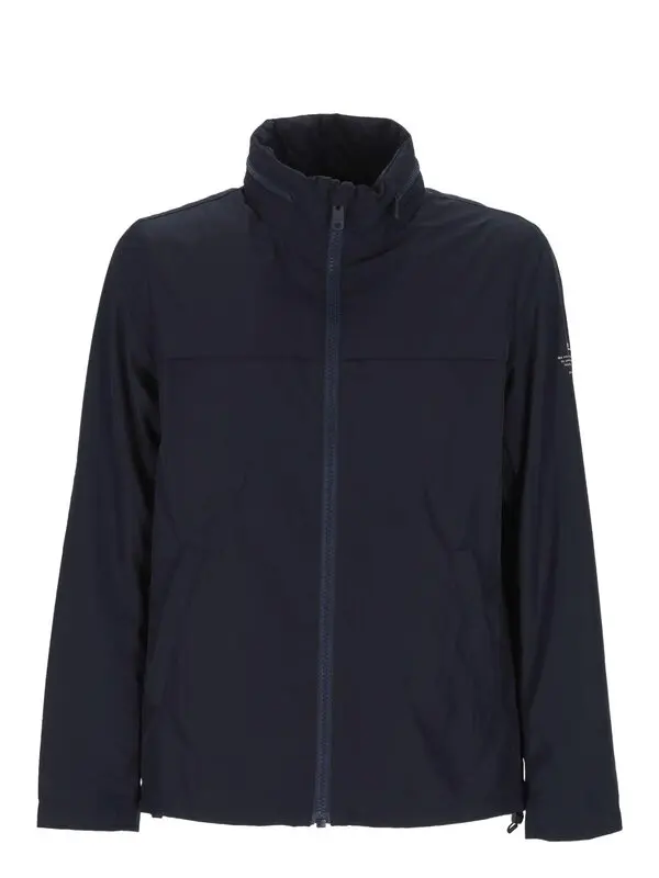 ECOALF Beni High-neck Zip-up Jacket - Deep Navy Blue