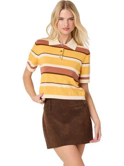 Astr The Label Arielle Faux Suede Mini Skort - Brown