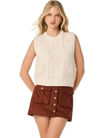 Astr The Label Becky Faux Suede Mini Skirt - Rust