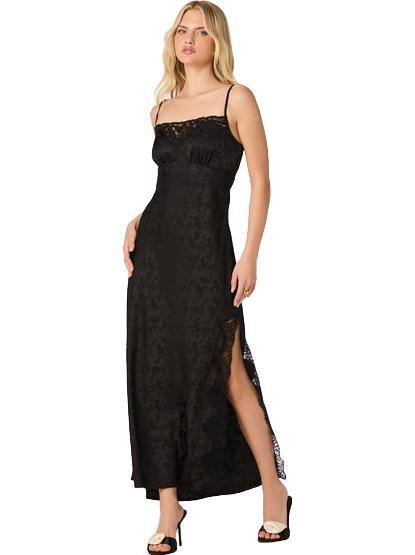 Astr The Label Kristian Jacquard Maxi Dress - Black