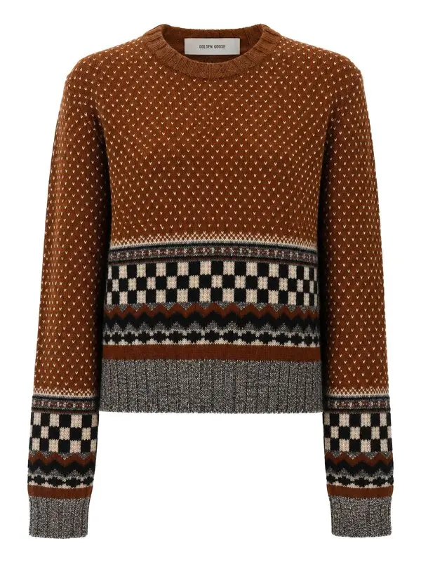 GOLDEN GOOSE Journey" Wool Sweater - Brown