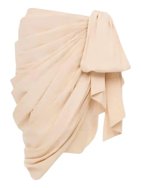 Chloé Popelin Cotton Draped Skirt - Pink
