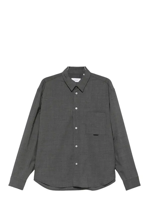 LARDINI Chest-pocket Button-up Shirt - Grey