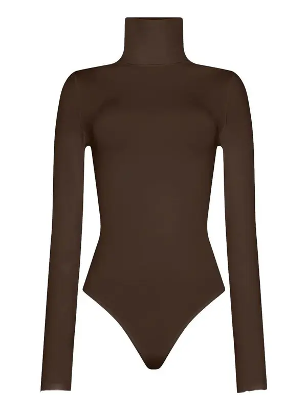 Wolford Colorado Turtleneck Bodysuit - Brown