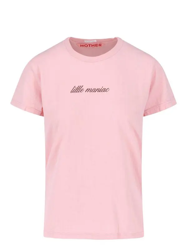MOTHER Graphic Crewneck T-shirt - Pink