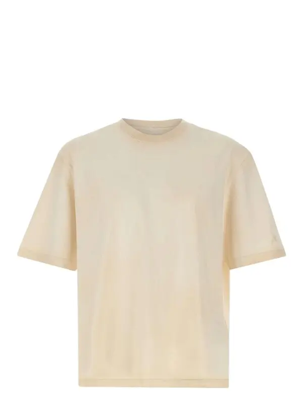 GOLDEN GOOSE Relaxed Fit T-shirt With Star Print And Vintage Treatment - White