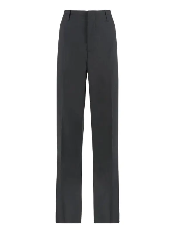 Bottega Veneta Wool Trousers With Side And Back Pockets - Grey