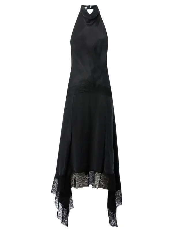 Andamane Ruched Spaghetti Strap Open-back Mini Dress - Nero
