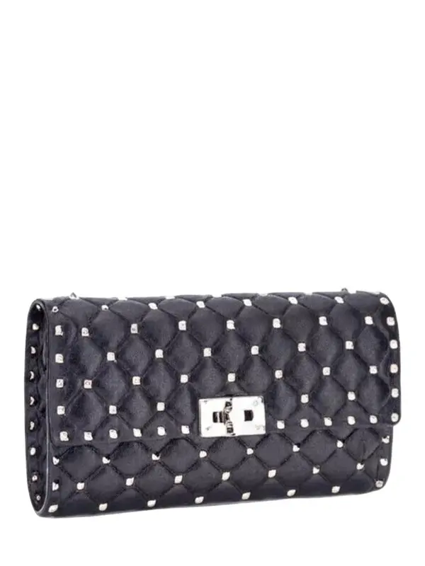 Valentino Garavani Rockstud Spike Napa Leather Shoulder Bag - Nero