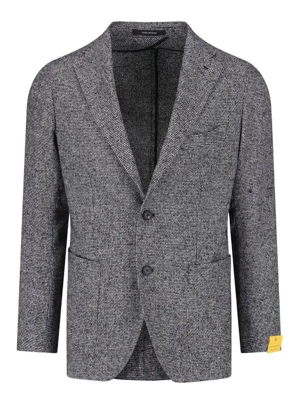 Tagliatore Double-breasted Knit Blazer - Black