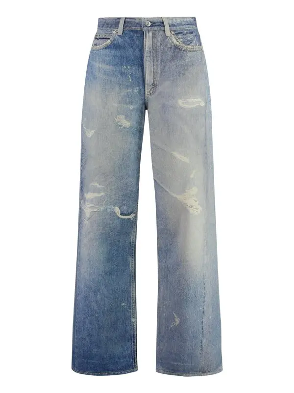 Our Legacy Full Cut Jeans In Digital Print - Denim