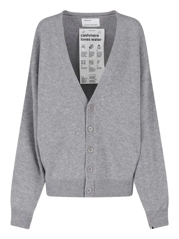 Extreme Cashmere V-neck Button-front Cardigan - Grey
