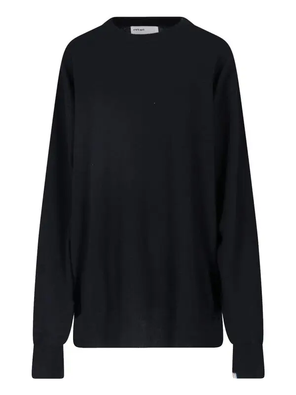 Extreme Cashmere Ribbed Crewneck Cashmere Sweater - Black