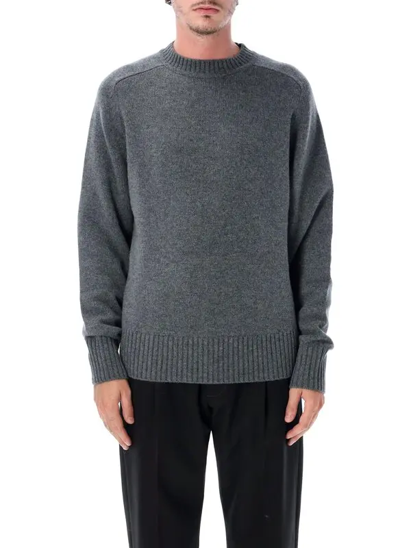 Extreme Cashmere Ribbed Crewneck Cashmere Sweater - Grigio