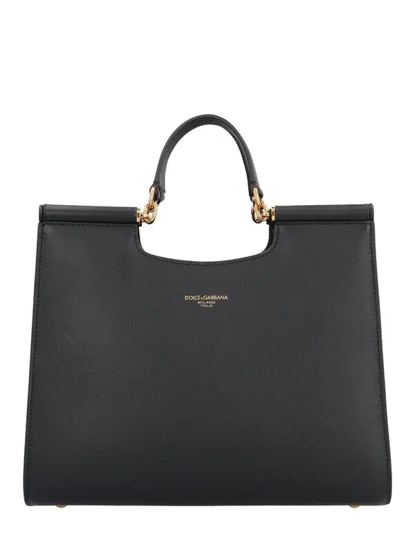 Dolce & Gabbana Small Sicily Tote Handbag 26 Cm - Black