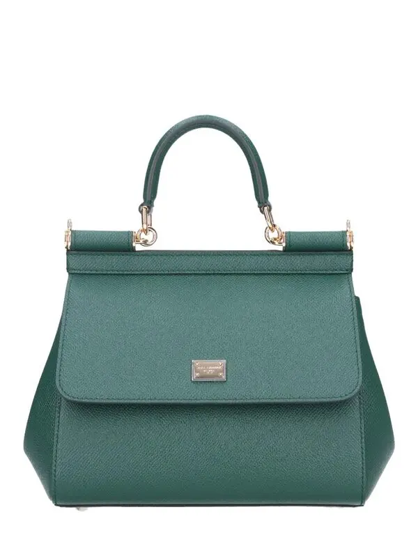 Dolce & Gabbana Sicily Medium Leather Handbag - Green