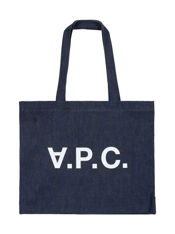 A.p.c. Tote Bag With Logo - Denim