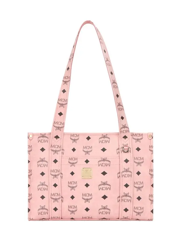 Mcm Logo-embellished Tote Handbag - Pink