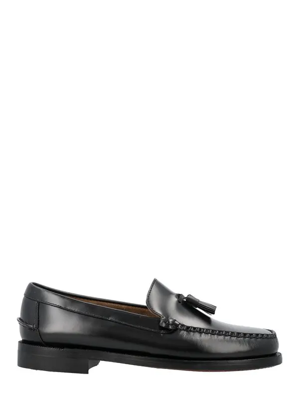 SEBAGO Leather Tassel Loafers - Nero