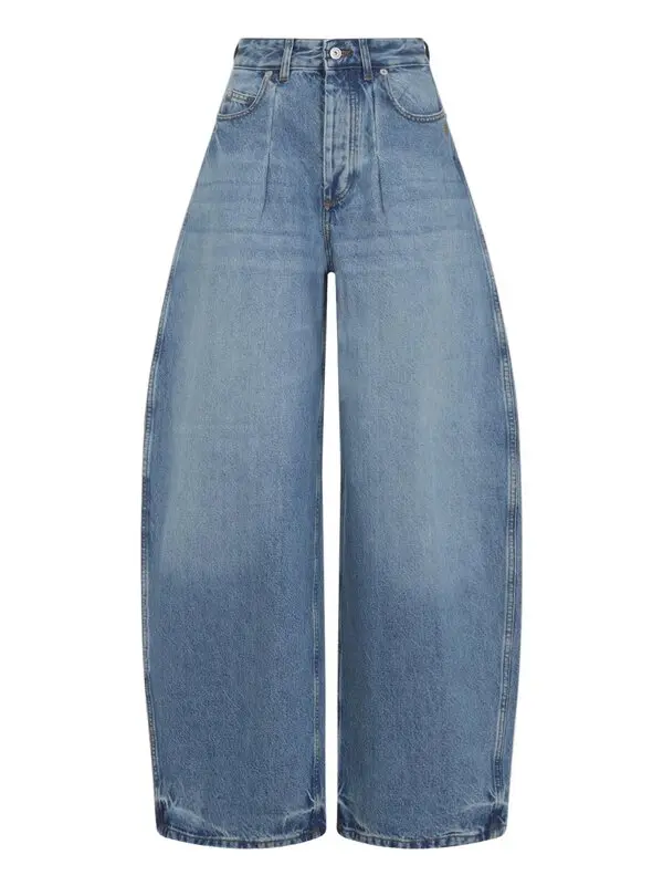 Jacquemus High Rise Wide Leg Jeans - Blue