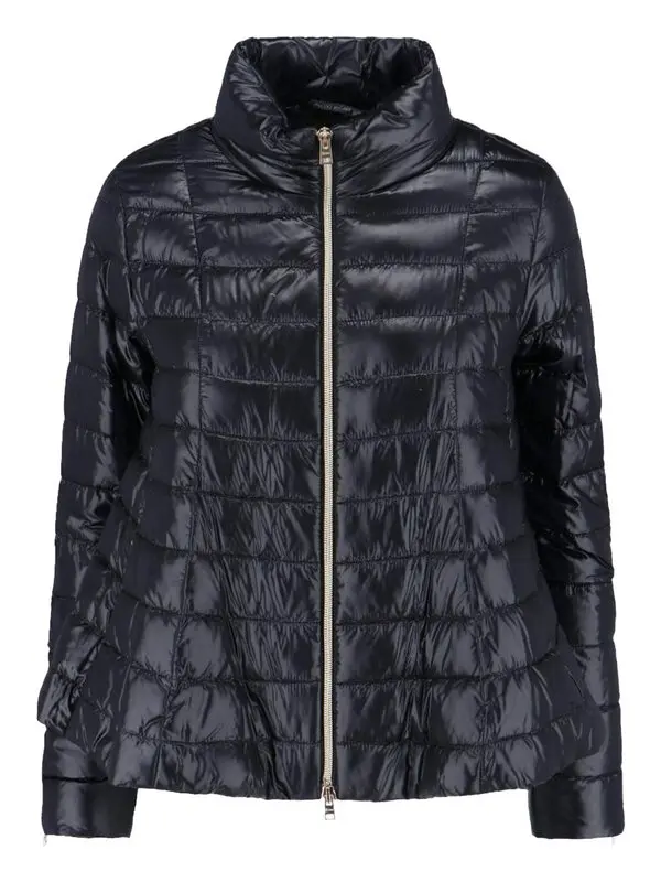 Herno Quilted Puffer Jacket With Glossy Finish - Black