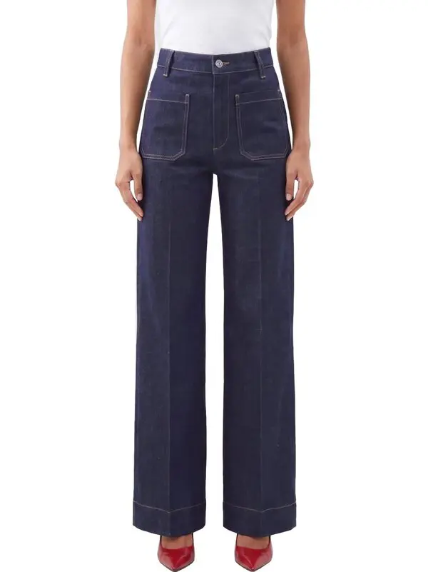 Victoria Beckham Wide Leg Jeans - Blue