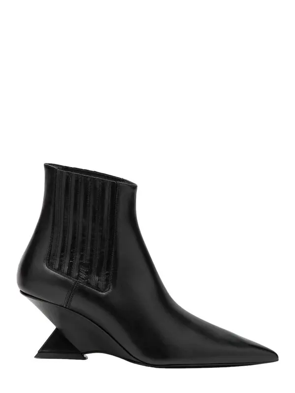 Attico Cheope Calfskin Chelsea Boots - Black