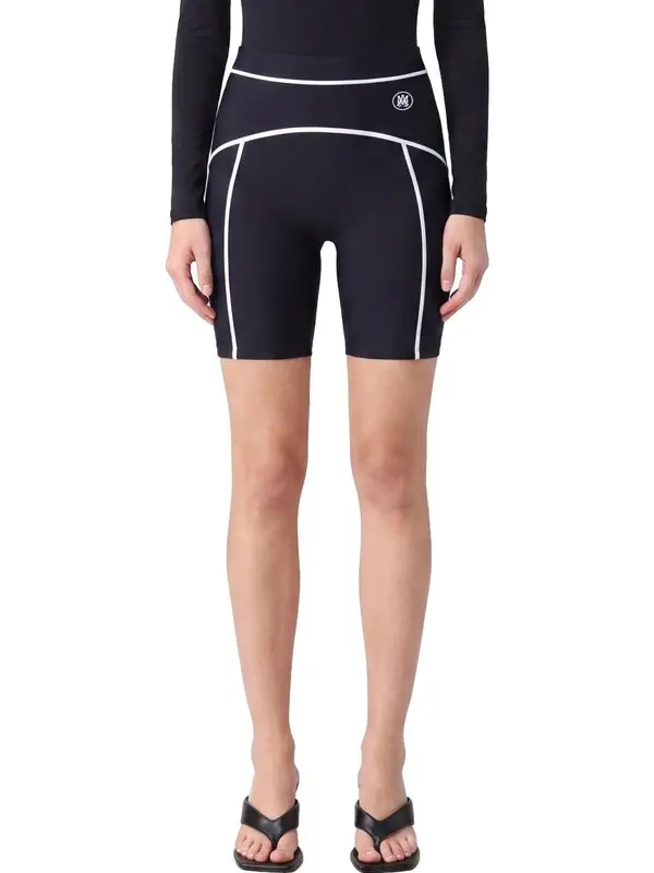 Amiri High-waisted Skinny Fit Cycling Shorts In Stretch Technical Fabric With Contrast Logo - Black