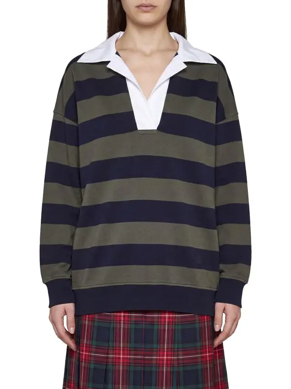N° 21 Striped Sweatshirt - Green