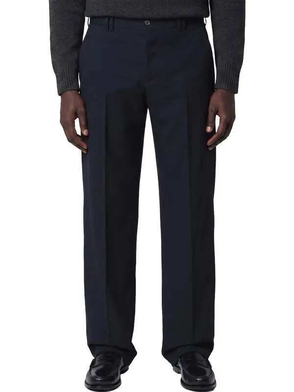 PT TORINO Wide-leg Tailored Trousers In Virgin Wool - Blue