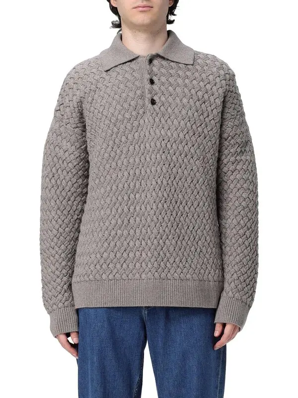 Bottega Veneta Textured Polo Sweater - Beige