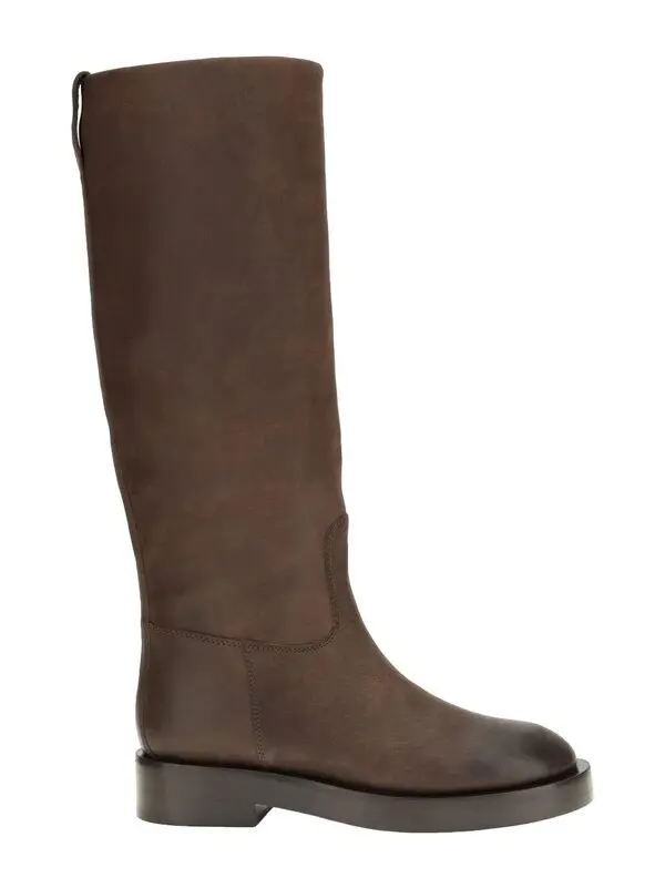 Paris Texas Knee-high Smooth Calf Leather Boots - Brown