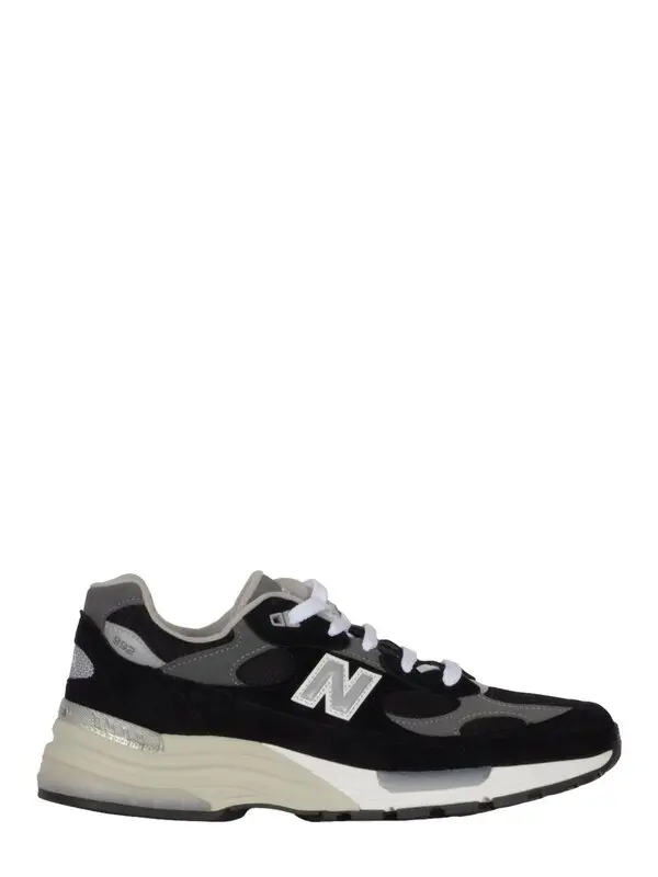 NEW BALANCE 992 Suede And Mesh Athletic Sneakers - Black