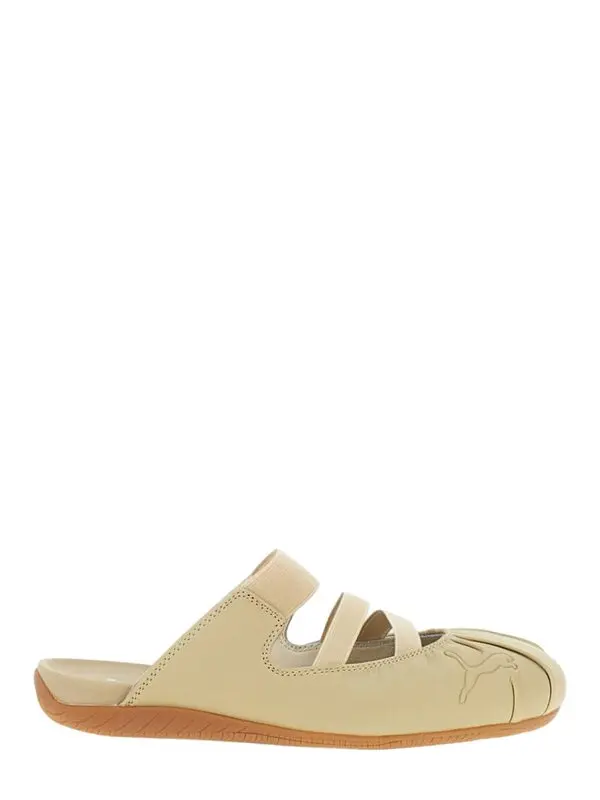 PUMA Speedcat Slip-on Leather Mules With Tone-on-tone Logo - Beige